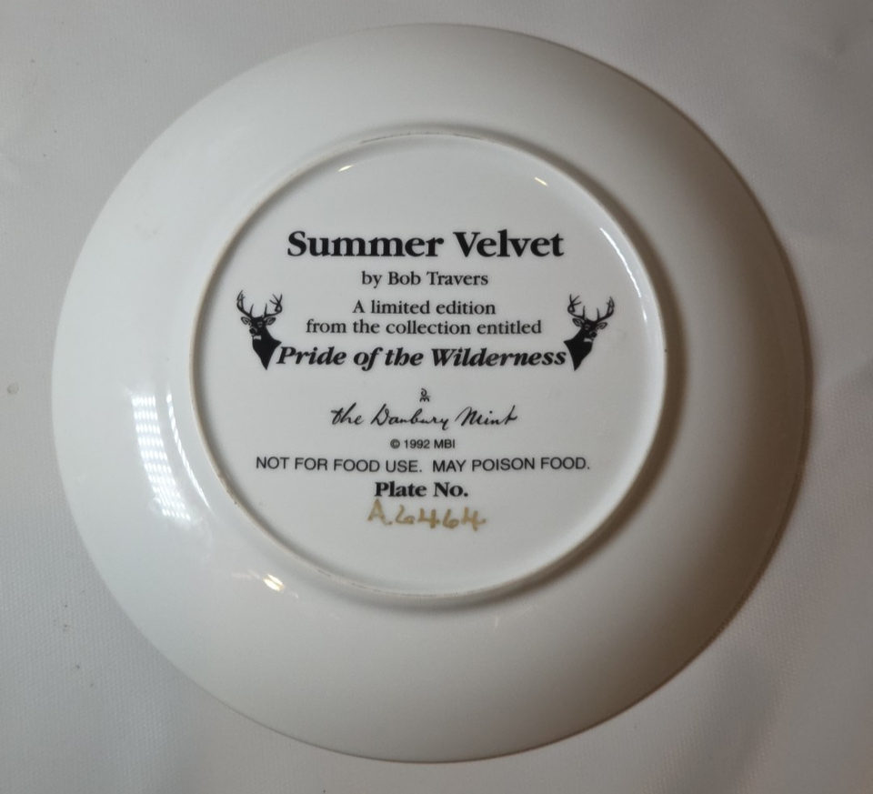 QTY 5 Danbury Mint Whitetail Buck Doe Deer Hunting Wildlife Plates Bob ...