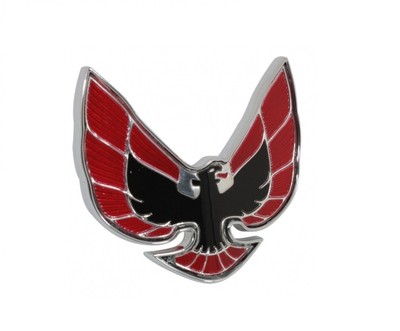 1974-76 Pontiac Firebird Front Emblem, Red & Black NEW Trim Parts! | eBay