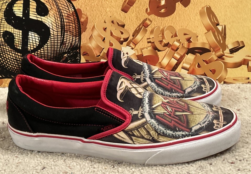 Vans X Slayer Classic Slip-On Metallica Anthrax US 10.5, Wmn 12 Pre ...