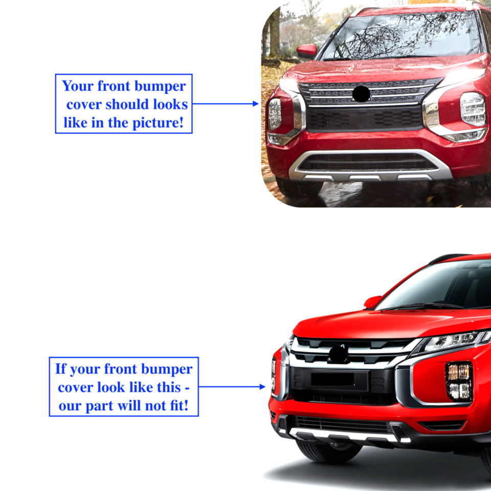 2022-2024 Mitsubishi Outlander Front Bumper Lower Cover Grille Insert ...