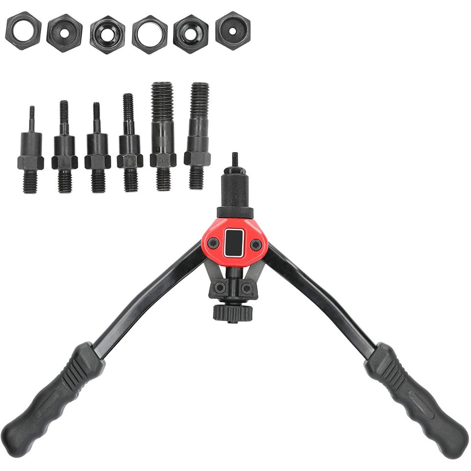 Rivet Nut Gun Kit Rivnut Setting Tools Nut Setter Hand Blind Riveter 16 ...