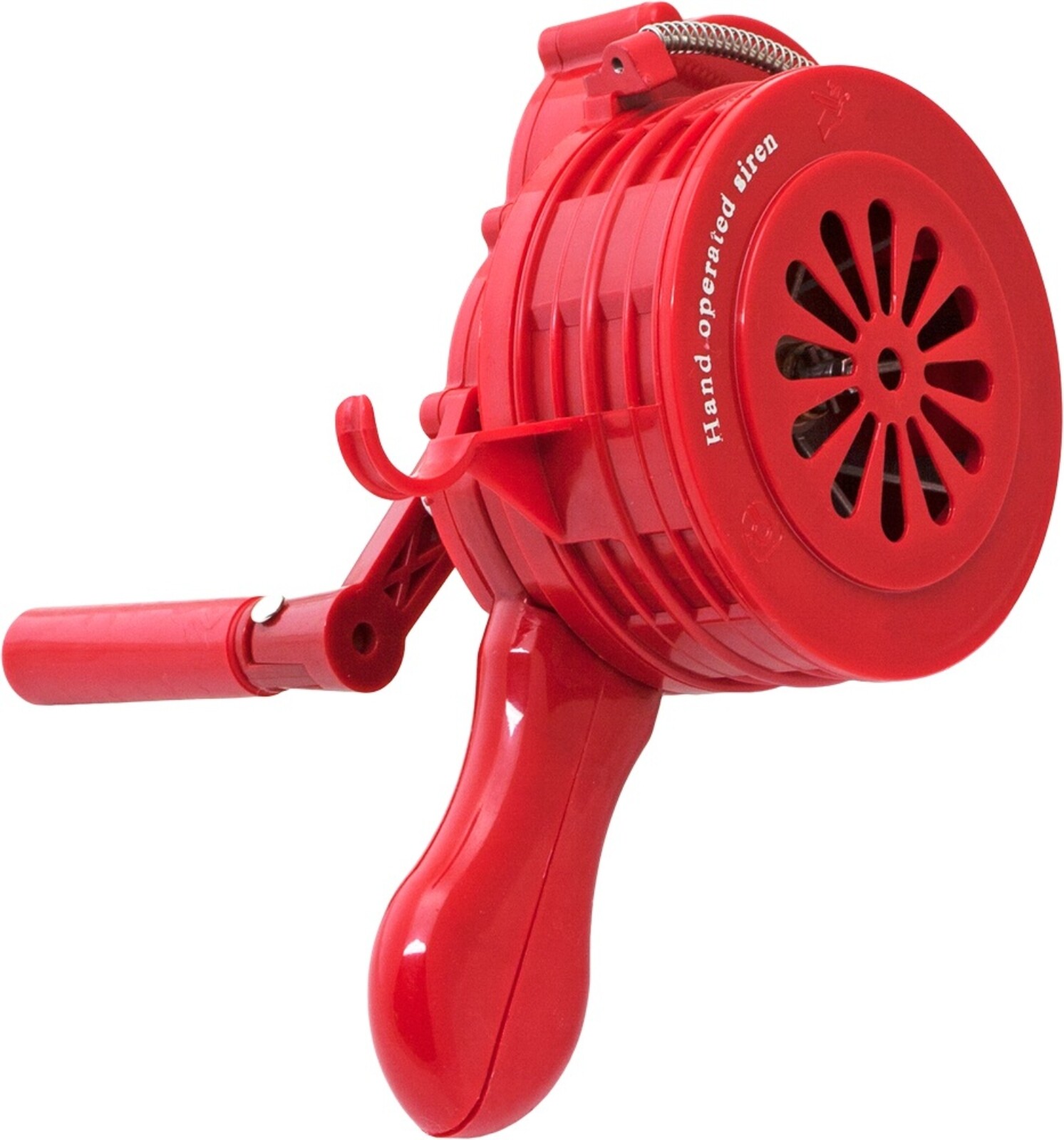 HANDHELD LOUD HAND CRANK MANUAL OPERATED AIR RAID ALARM PORTABLE SIREN ...