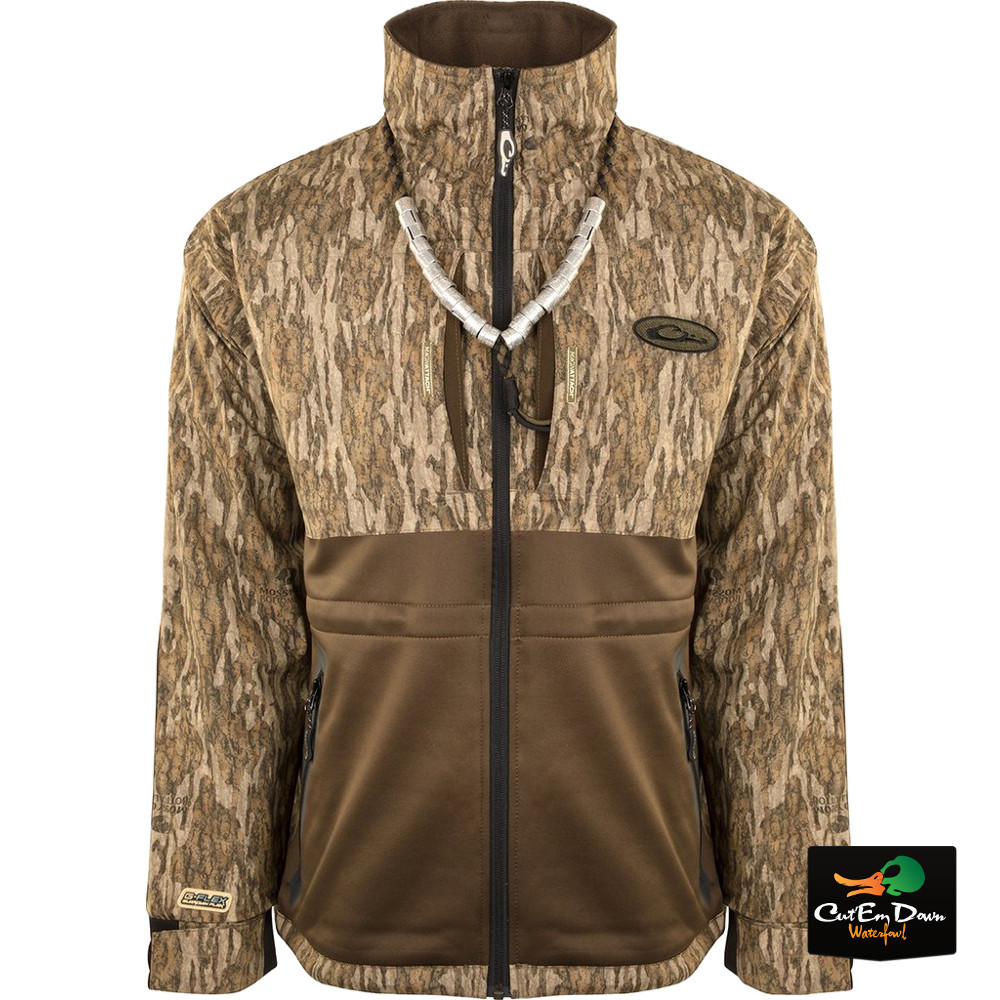 DRAKE WATERFOWL GUARDIAN FLEX FULL ZIP EQWADER CAMO WADING JACKET ...