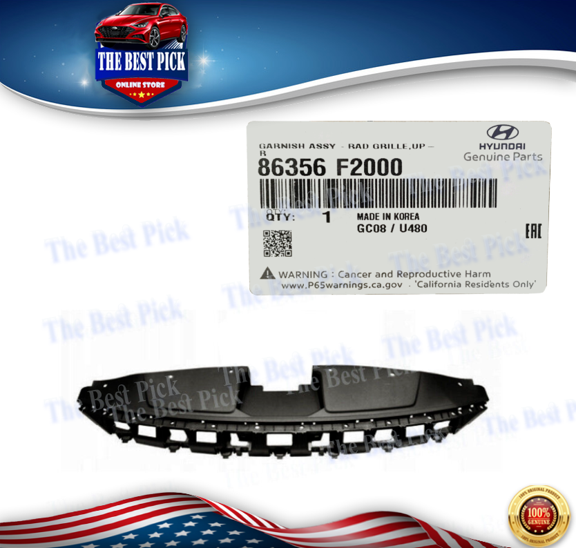 ⭐GENUINE⭐ Radiator Grille Upper Cover OEM for 2017-2018 Elantra Sedan ...