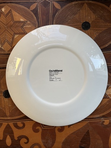 CRATE & BARREL SCRIBE Salad Plates by Olivia Barry Excellent Condition ...