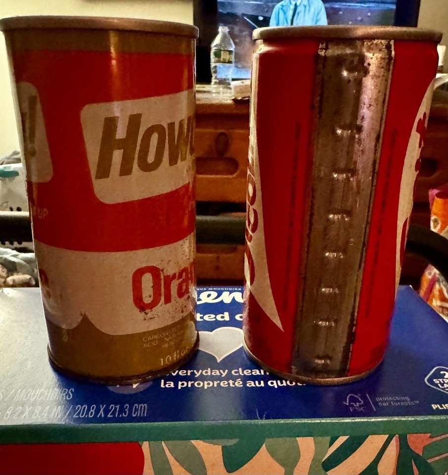 Vintage Soda Can Lot Howdy Orange Cone Top Seven Up and Sport Cola 10 ...
