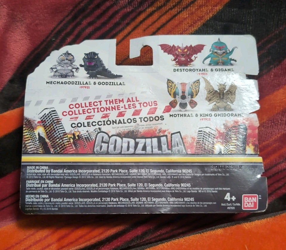 🐸 Gigan & Destroyah 2" Bandai Godzilla CHIBI Figure 2-pack NIB sealed ...