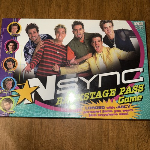 NSYNC Backstage Pass Board Game Memorabilia 90's Boy Band Pop Brand New ...