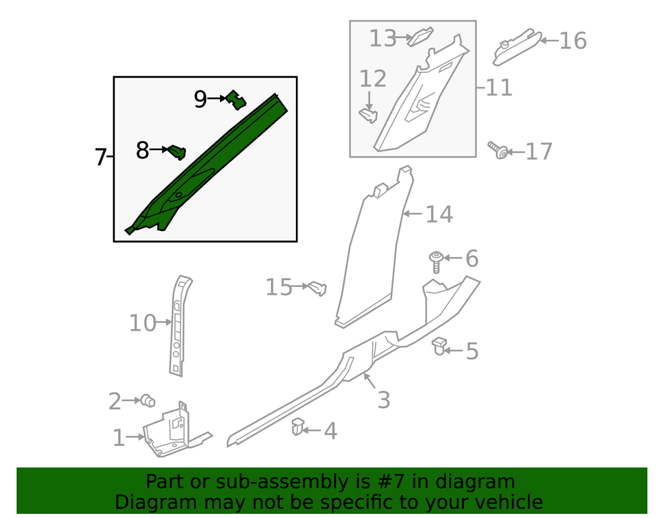 Genuine Volkswagen Windshield Pillar Trim 17A-867-233-R-82V | eBay