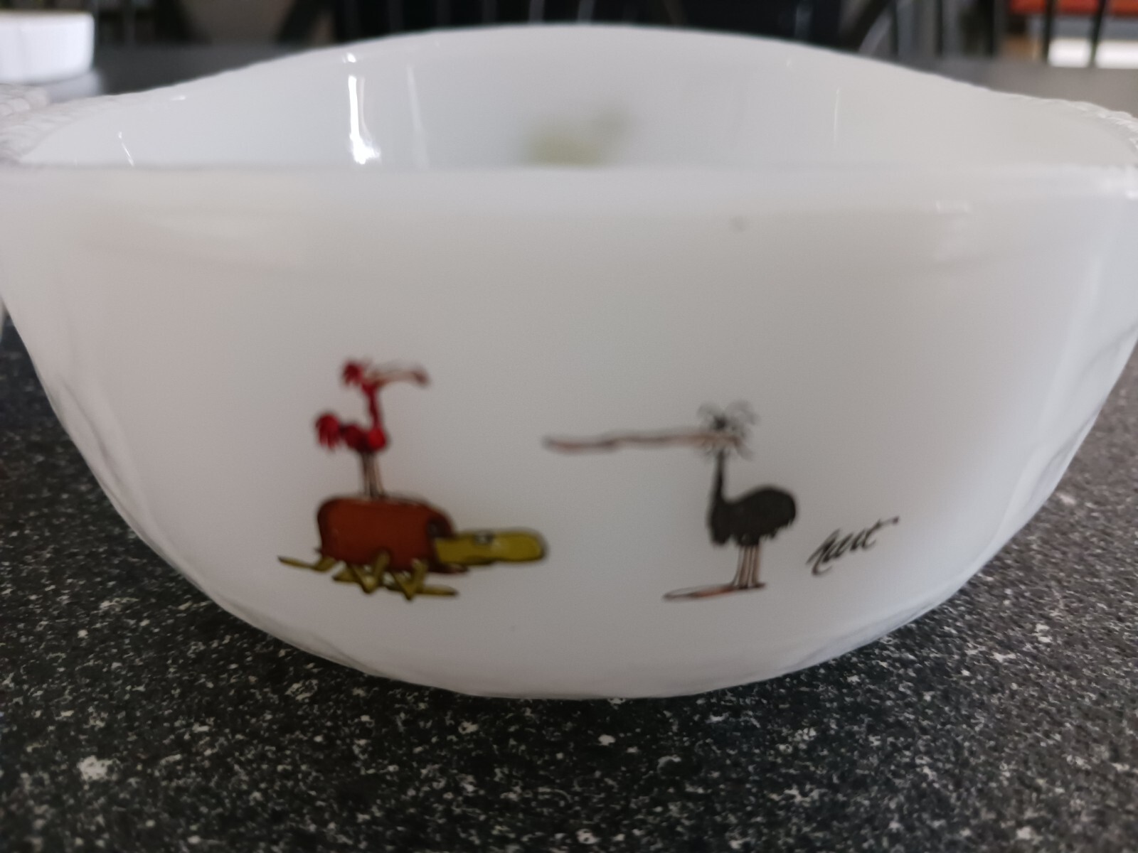 Fire King Anchor Hocking Johnny Hart Caveman Dinosaur BC Comics Cereal ...