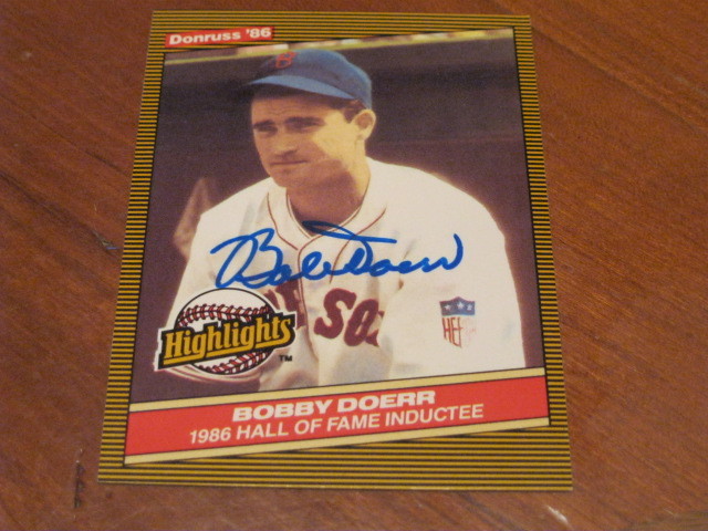 Bobby Doerr Autographed Baseball Card JSA Auc Cert 2 | eBay