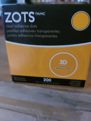 Thermoweb Zots Clear Memory Adhesive Dots, 3-D, 200 per pack | eBay