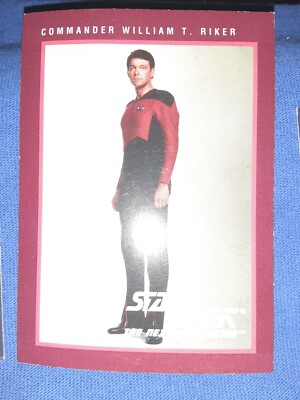 STAR TREK THE NEXT GENERATION 1991 Trading Card #126 William T. Riker ...