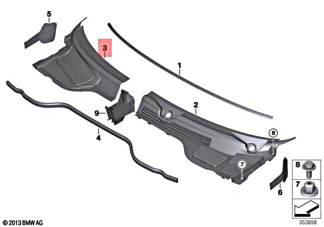 Genuine Mini Cooper One R55 R56 R57 Coop.S BEV Right apron cover ...