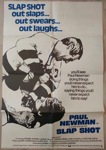 SLAP SHOT - Original UK British One Sheet Movie Poster - Rare | eBay