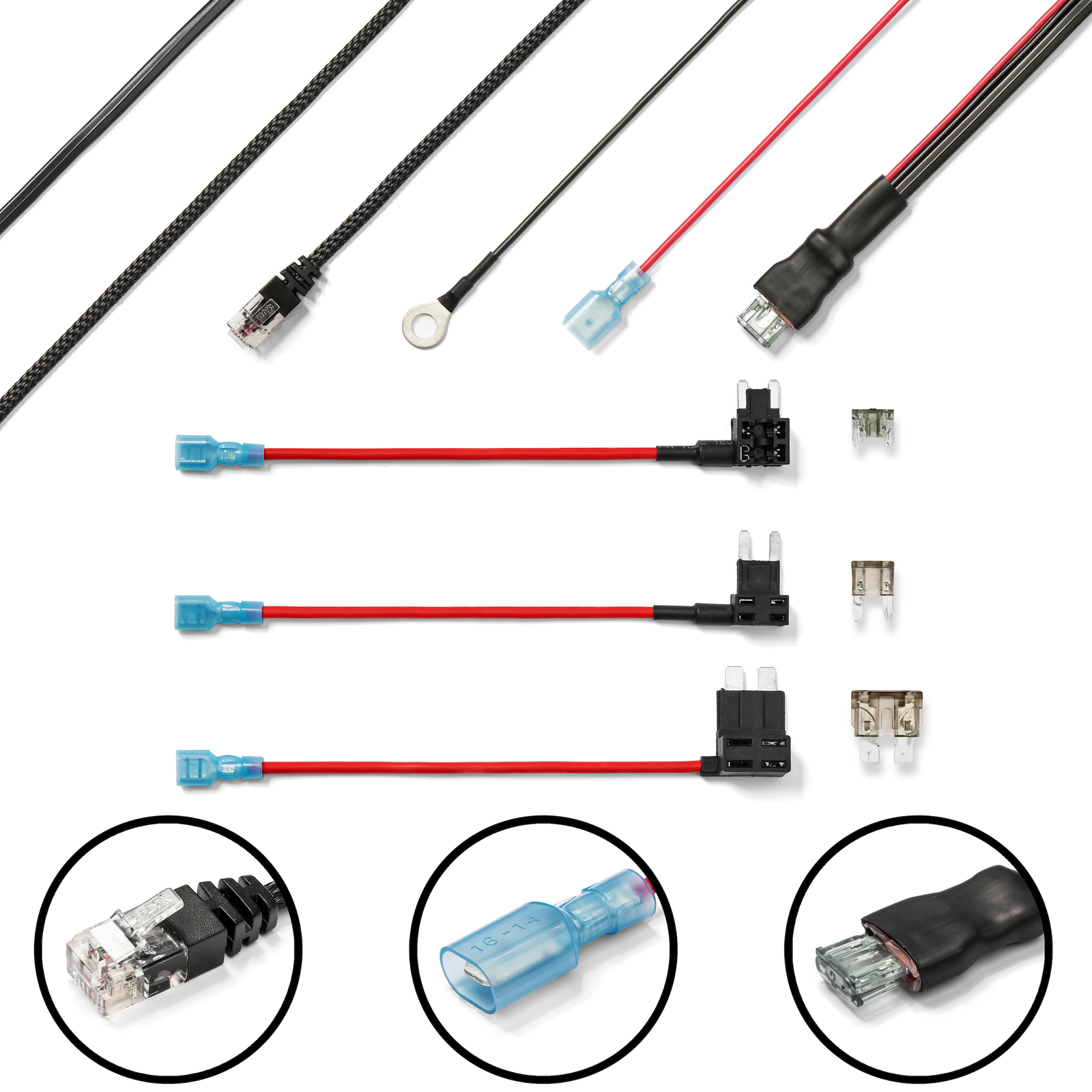 RJ11 Direct Wire Power Cord for Uniden Radar Detectors - R1 R3 R4 R7 R8 ...