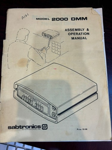SABTRONICS 200 DMM ASSEMBLY OPERATION OWNERS MANUAL & SCHEMATIC SERVICE ...