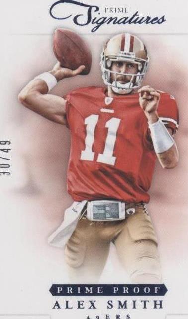 2012 Panini Prime Signatures - Alex Smith #25 Prime Proof Blue /49 for ...