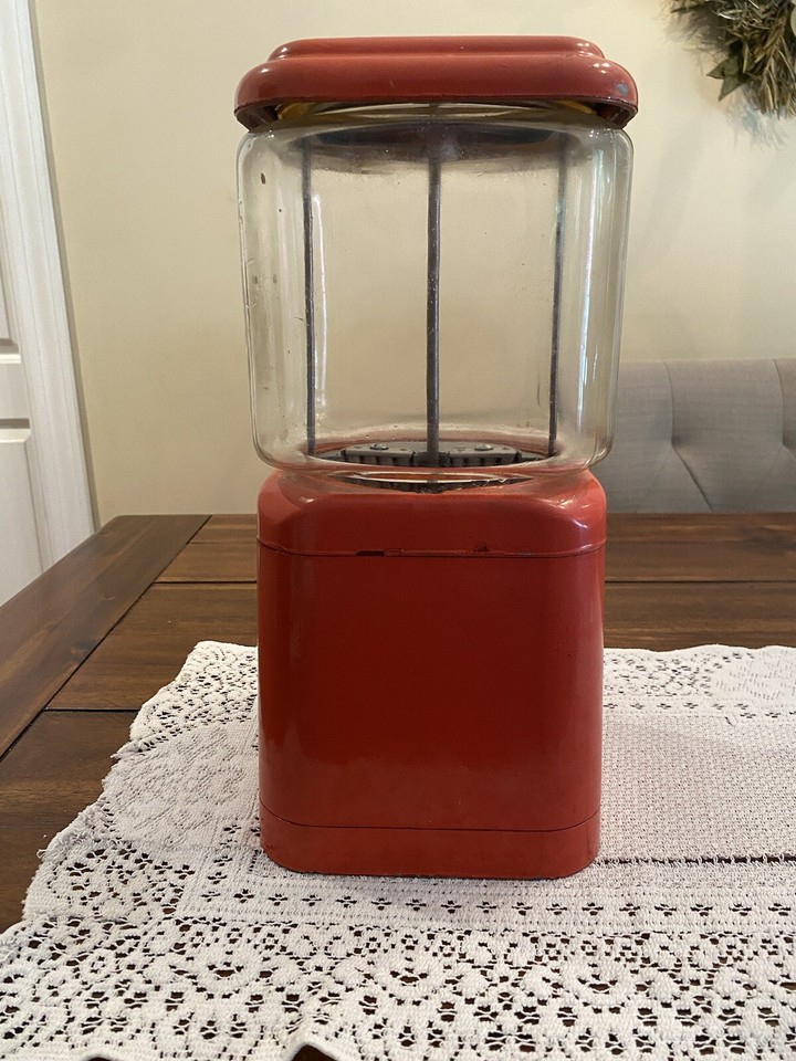 Vintage Oak Acorn Glass Globe Candy vending machine | eBay