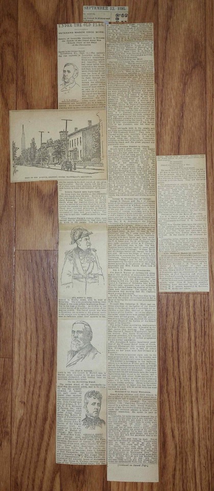 LOT CIVIL WAR CLIPS 1895 LIBBEY ANDERSONVILLE PRISONS - MOSTLY GEORGIA ...