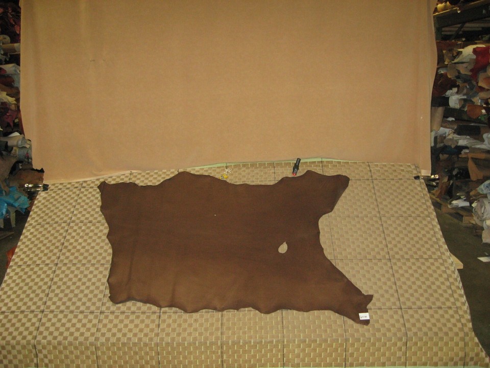 30 sf. Brown pig lining natural top grain leather hide skin Q01A-Z | eBay