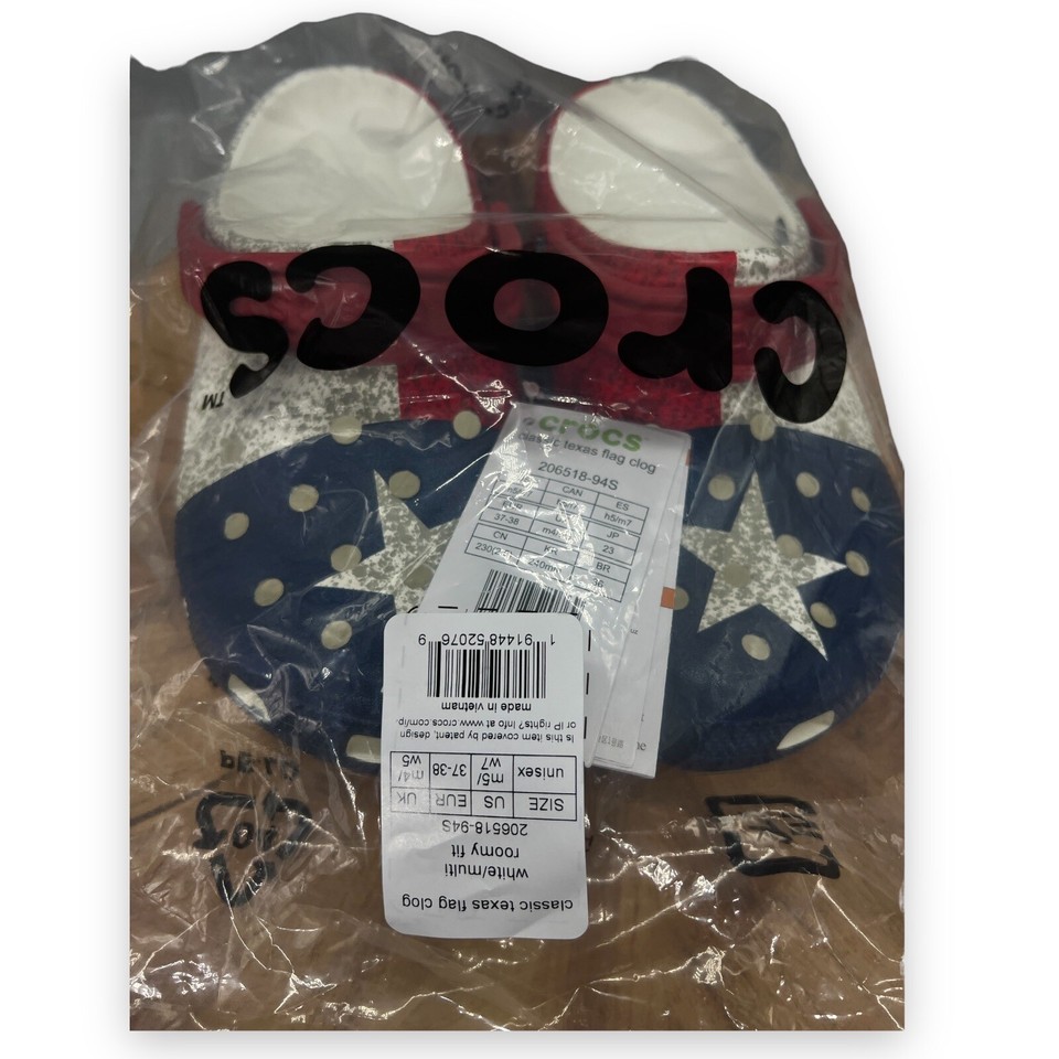 Crocs TEXAS FLAG Women's 7 Men's 5 Lone Star 1845 Dont Mess with Texas ...