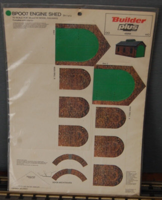 Builder Plus BPOO7 Engine Shed HO Scale Cardboard Model | eBay