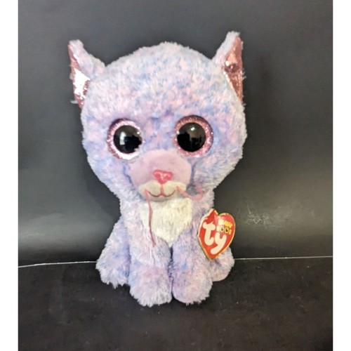 Ty Beanie Boos Cassidy The 6" Purple Cat Stuffed Animal Toy Plush ...