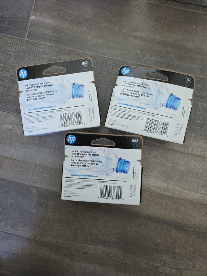 HP 962 Black Ink Cartridge OfficeJet 9012/9012e- BUNDLE OF 3 | eBay