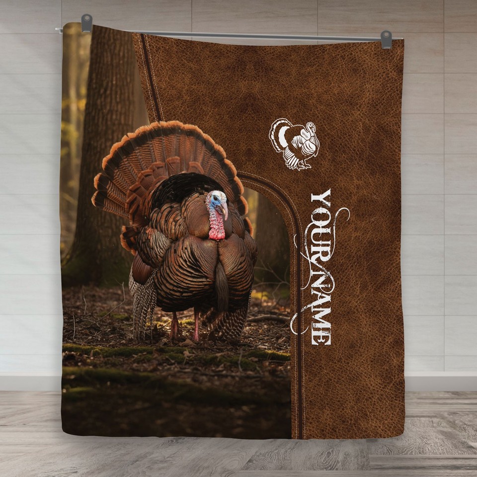 Custom Name Turkey Hunting Bedroom Decor Christmas Gift For Hunter ...