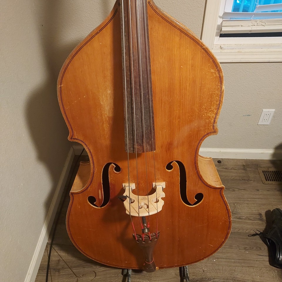 1952 kay M1 Blonde 3/4 Upright Bass With Case, K&K Bass Max Pickup, And Stand | eBay