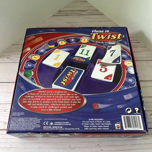 Phase 10 Twist The Wickedly Wild Rummy Game 100% Complete Mattel 2010 ...