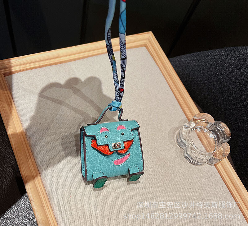 PU Kelly Doll bag pendant cute mini car keychain Coin purse Charm for ...