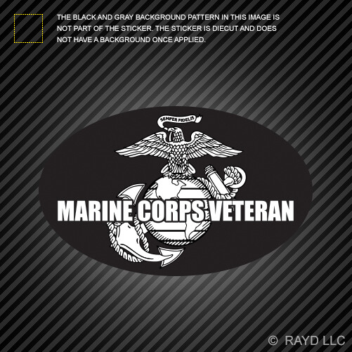 Oval Marine Corps Veteran Sticker Die Cut Vinyl marines | eBay