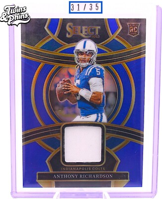 2023 Anthony Richardson RC Patch BLUE /31 Panini Select #RSW-ARI Colts ...