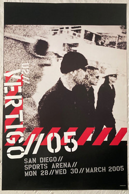 U2 2005 Tour Poster San Diego Sports Arena Vertigo Bono The Edge | eBay