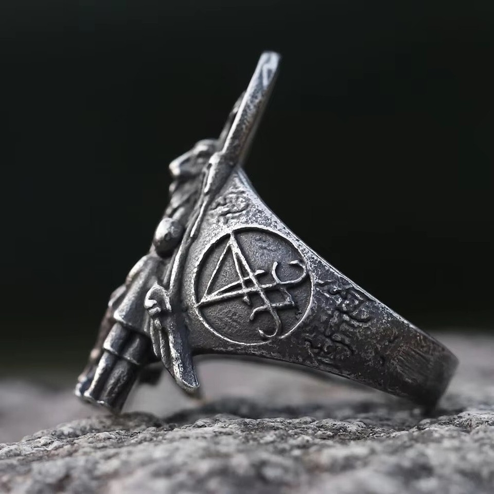 Lucifer Satan Signet Ring Stainless Steel Ring | eBay Australia