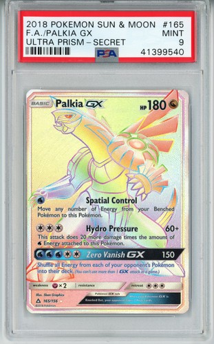 Pokemon Ultra Prism Palkia Gx #165 Secret Rare Holo Foil Psa 9 Mint ...