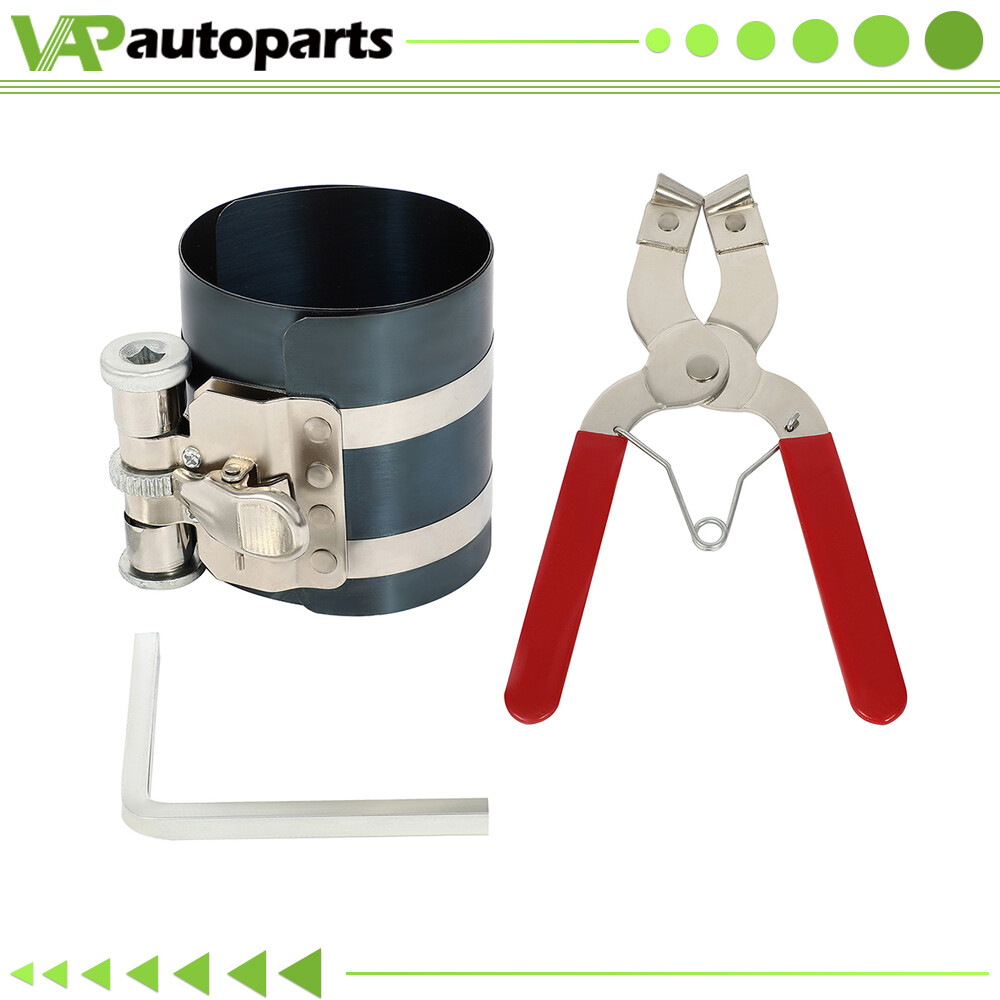 Piston Ring Compressor and Piston Ring Installer Pliers kit Universal ...