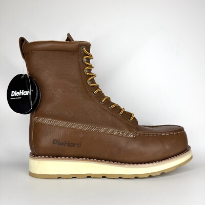 DieHard 8" Composite Toe Wedge Sole Moc Toe Work Boot DH80440 Size 11.5 ...