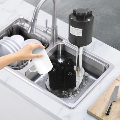 Electric Glass Washer 5-Brush Electric Commercial Wine Glass Cleaning ...