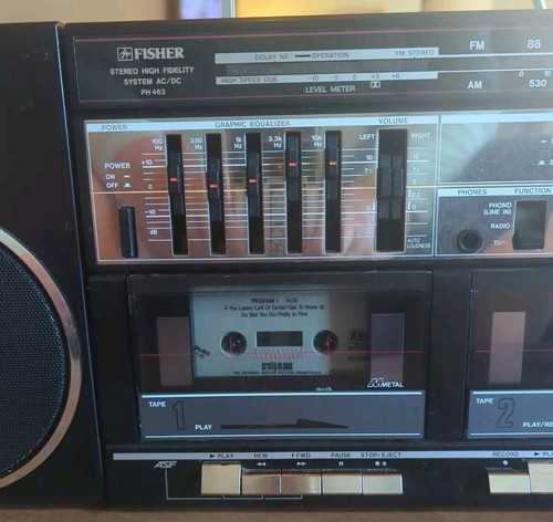 Fisher PH 463 Black Boombox! Fully Functional With Original Box. See ...