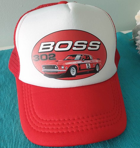 BOSS 302 MUSTANG TRUCKER CAP HAT MESH SNAPBACK VINTAGE PETROLIANA HOT ...