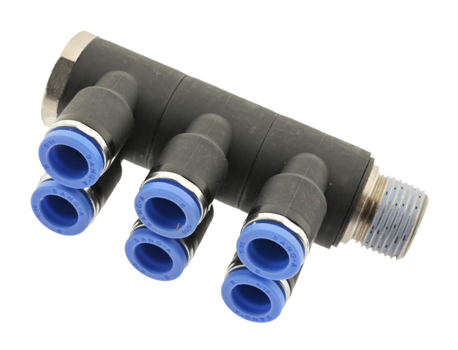 IQS Mehrfachverteiler 6 – Fach mit Außengewinde R 1/8“ – R 1/2“ IQS ...