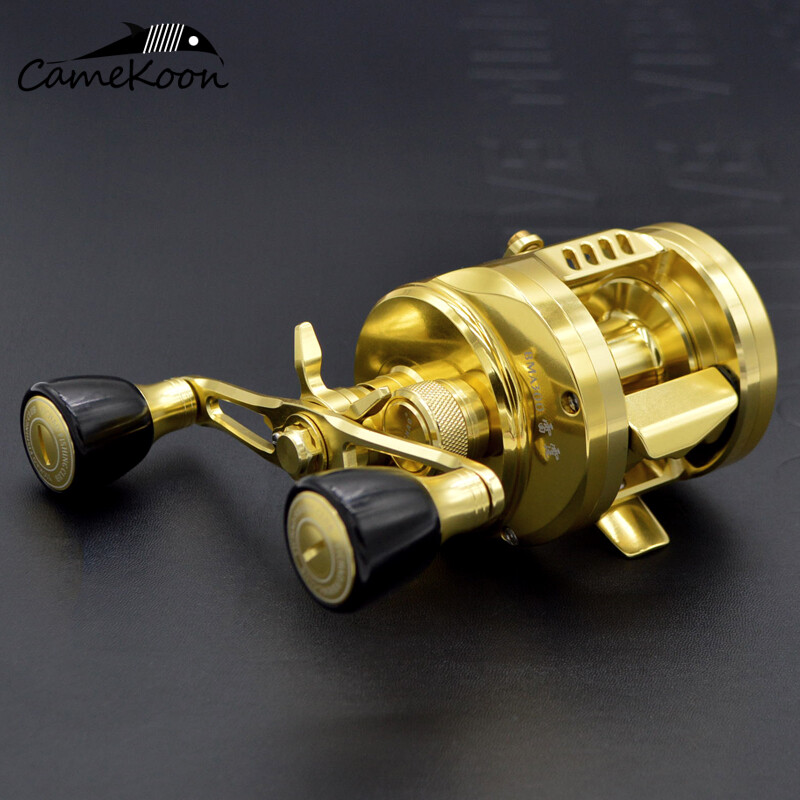 Round Baitcaster Reel Full Metal Inshore and Offshore Saltwater ...