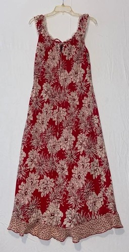 Jonathan Martin Studio Womens Size 12 Red Floral Sleeveless Maxi Y2K ...
