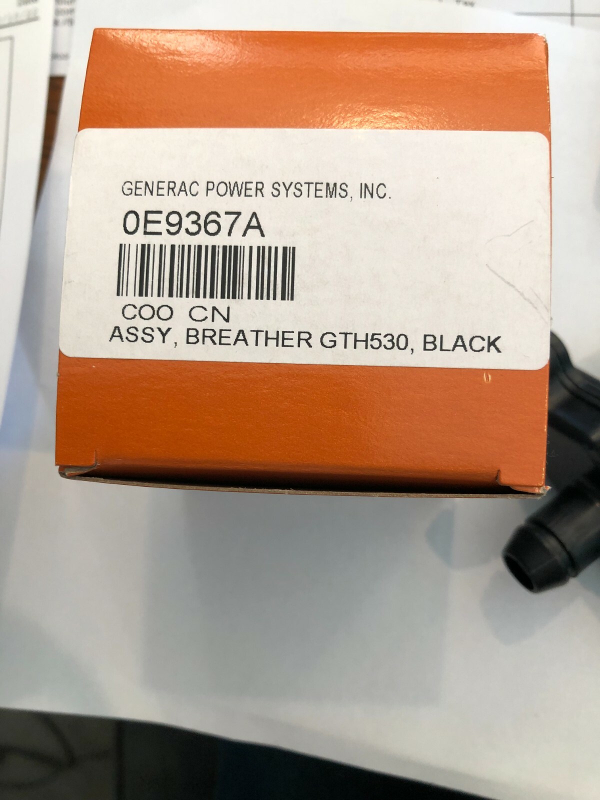 0E9367A GENERAC ASSY BREATHER GTH530, BLACK | eBay