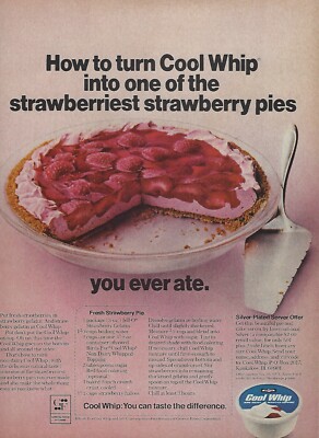 1971 Cool Whip General Foods Strawberry Pie vintage Print Ad 70's ...