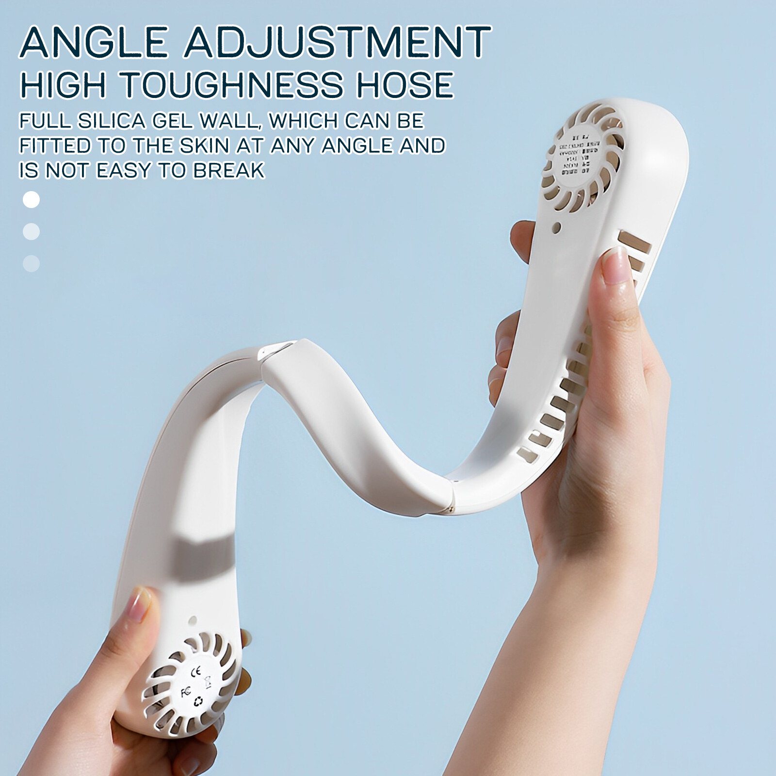 Portable Neck Fans Personal Fan 1200mAh Rechargeable Wearable Cooling ...