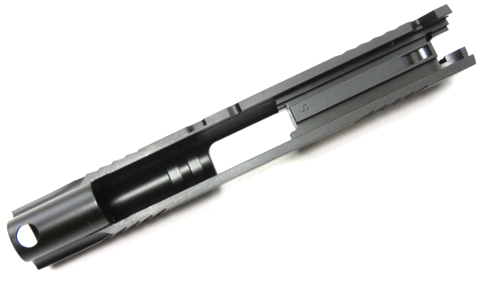 Factory New 1911 9mm Commander 4.25" Black Stainless BULL Slide RMSc ...